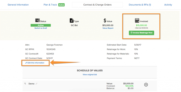 Creating a retainage invoice in the AIA format – Knowify