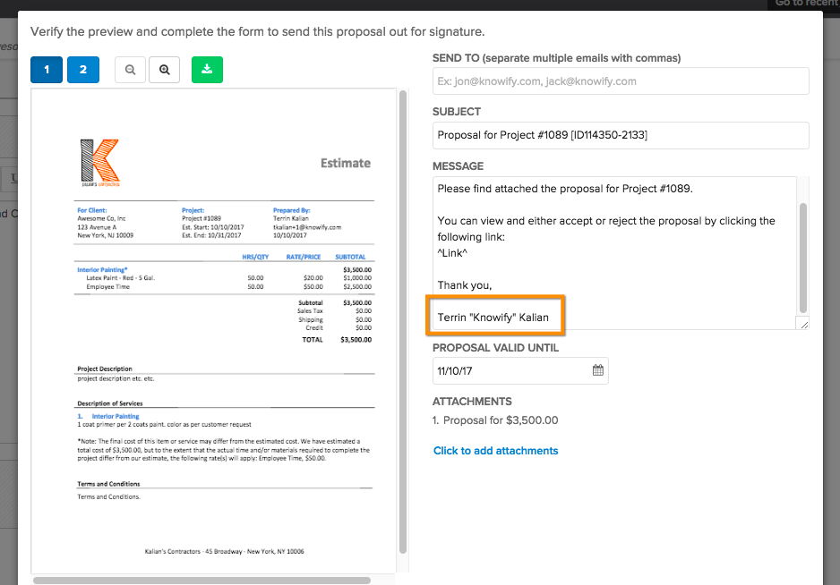 How to set e-mail defaults – Knowify How to set e-mail defaults – Knowify