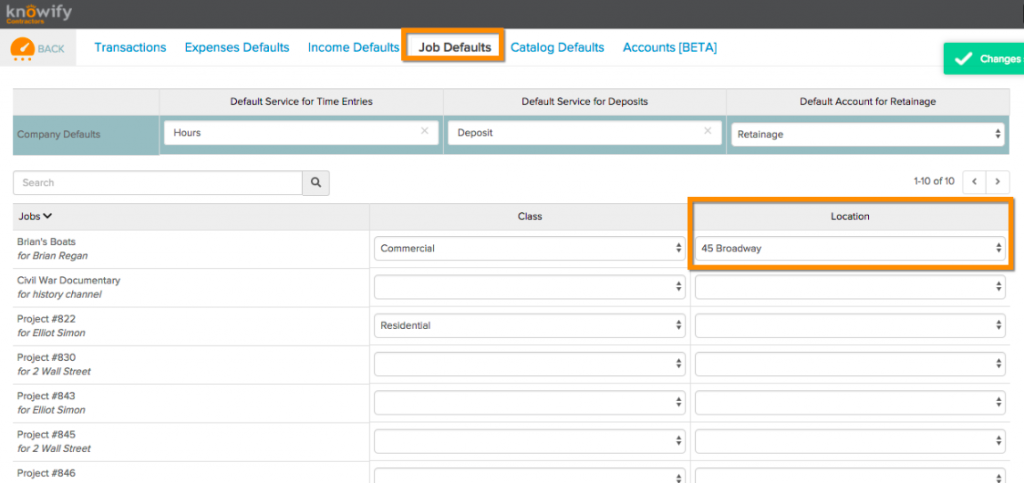 Using QuickBooks Locations with Knowify – Knowify
