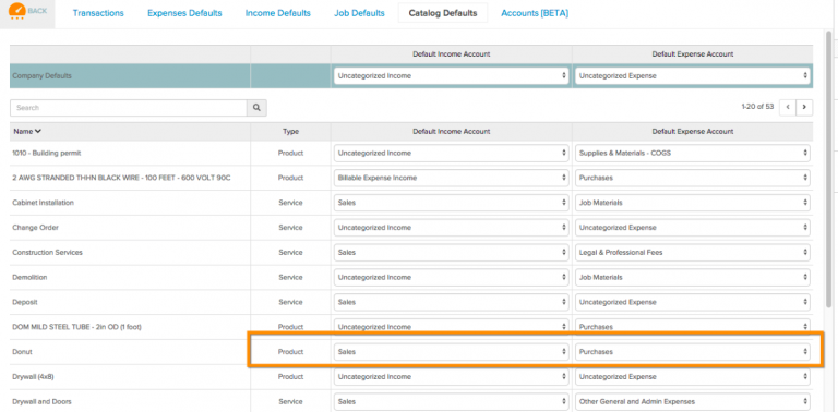 Setting up Catalog Defaults – Knowify