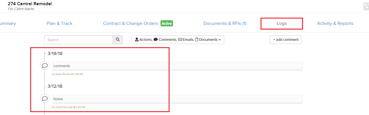 How to leave notes and communicate internally - Knowify