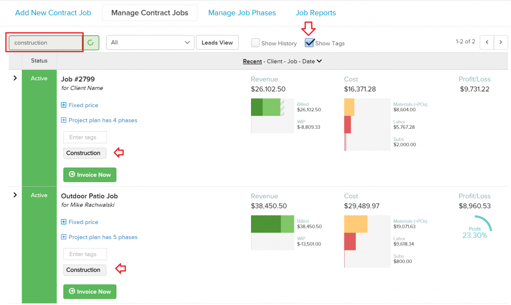 Managing job tags – Knowify